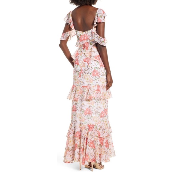 Wayf | Dresses | Wayf Milan Cut Out Ruffle Maxi Dress | Poshmark